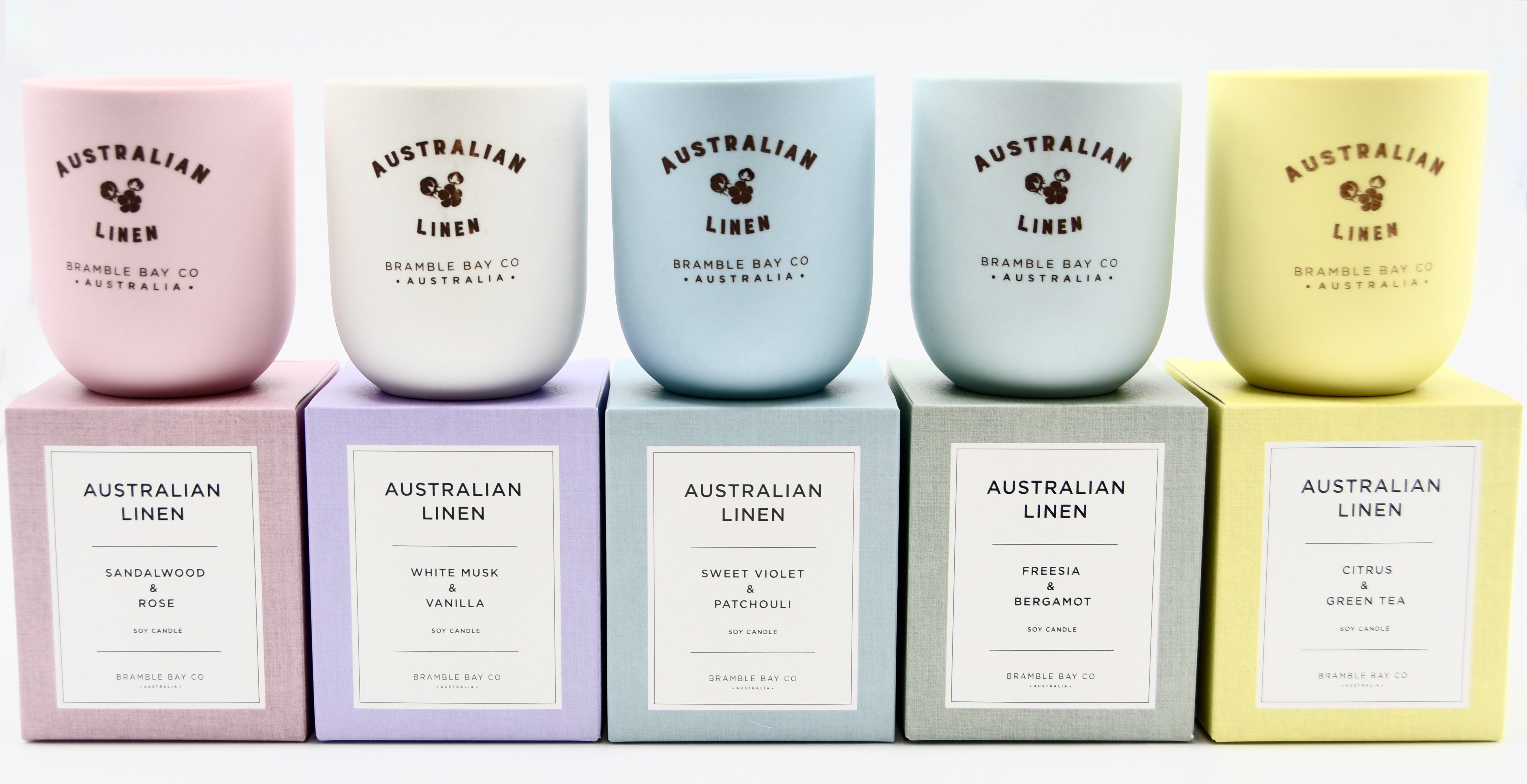 Australian Linen Collection Candles - NEW – Bramble Bay Collections